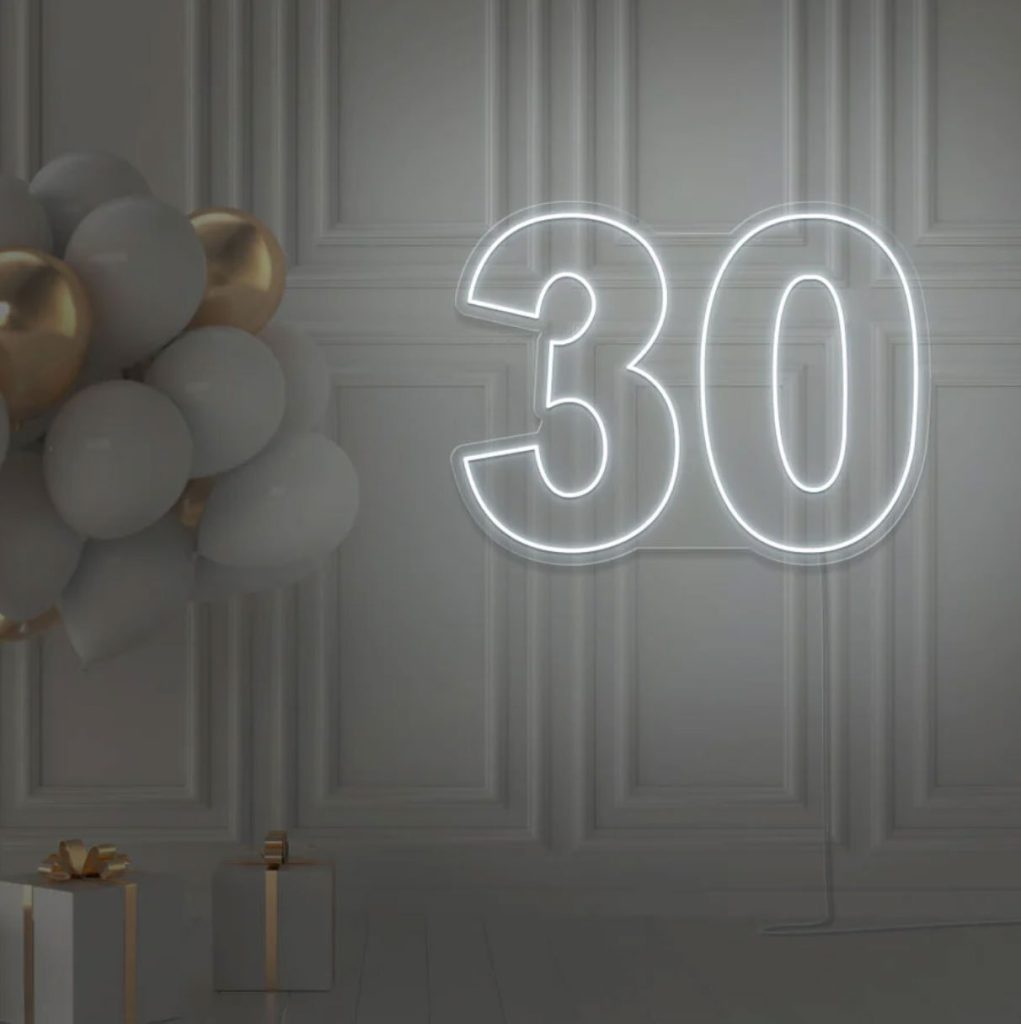 No.30 Neon Sign - On Sale | Mr & Mrs Neon