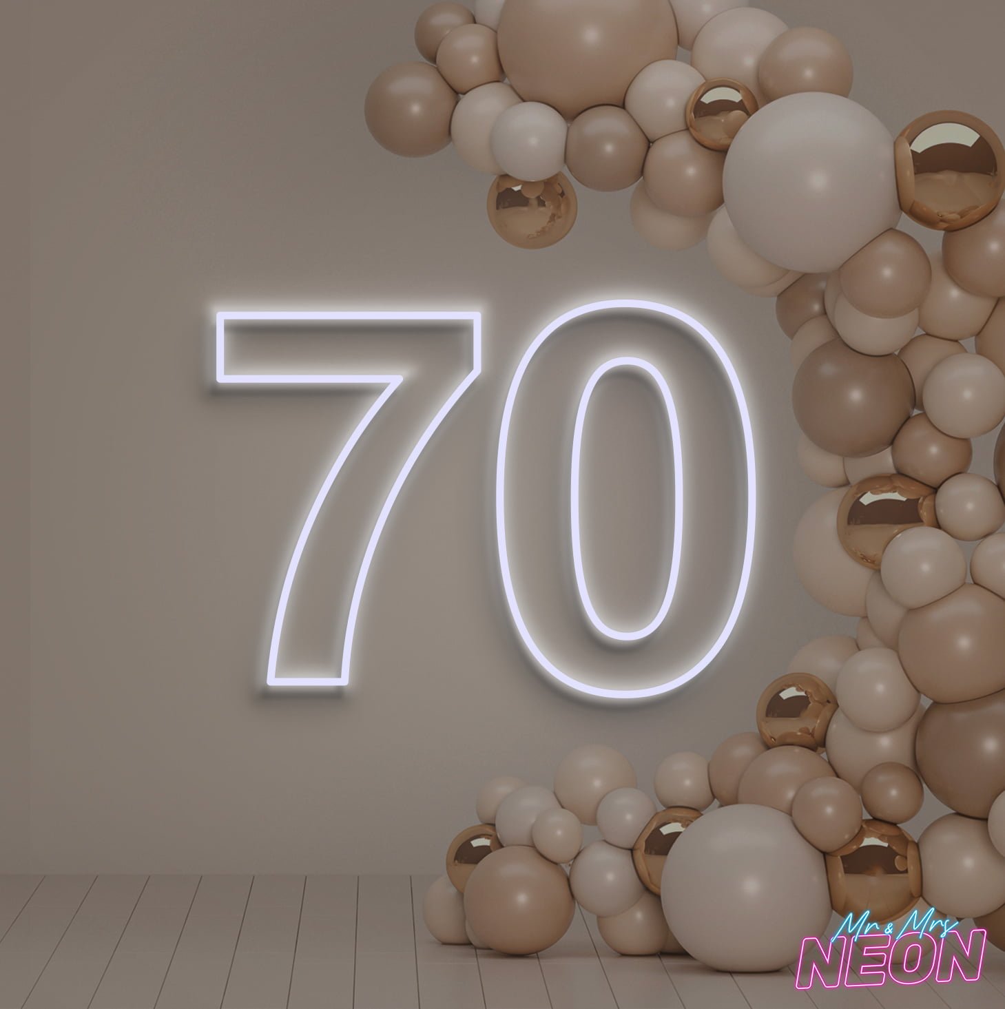 No.70 Neon Sign - On Sale | Mr & Mrs Neon