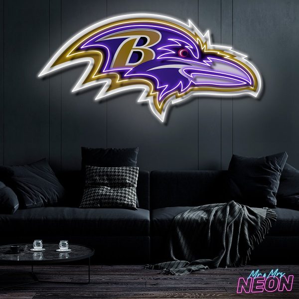 Baltimore Ravens Neon Sign - Superior Custom LED Neon Light Signs | Mr ...