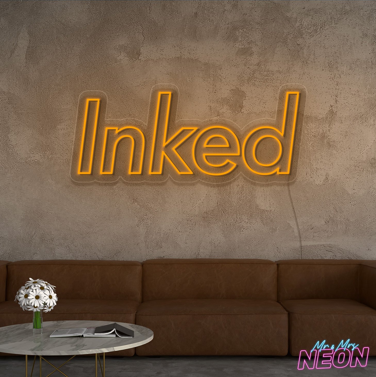 Inked Neon Sign - Superior Custom LED Neon Light Signs | Mr & Mrs Neon