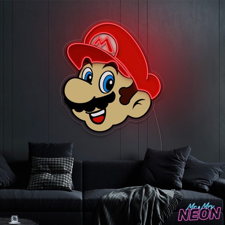 Mario Neon Sign - Superior Custom LED Neon Light Signs | Mr & Mrs Neon