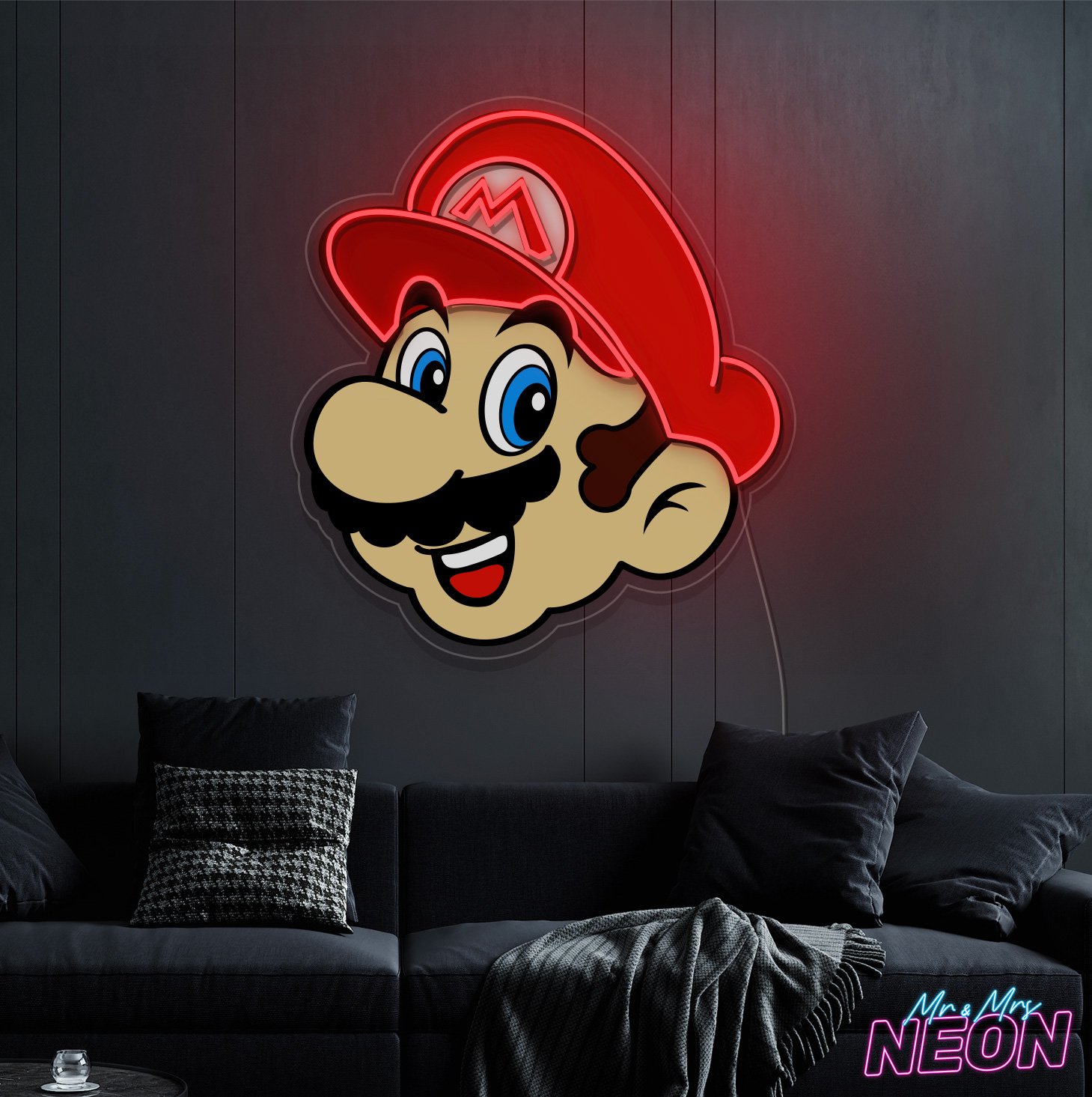 Mario Neon Sign - Superior Custom LED Neon Light Signs | Mr & Mrs Neon
