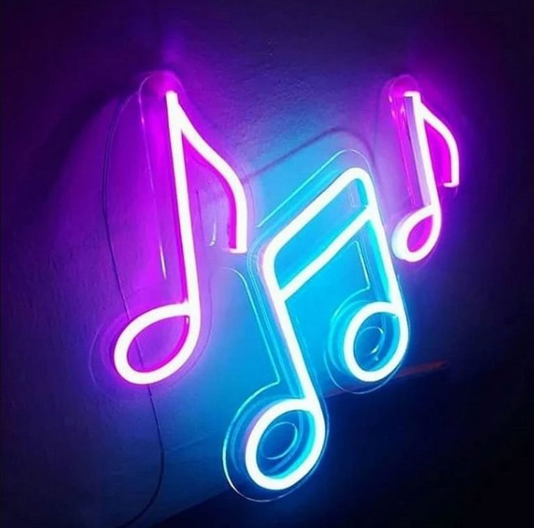 Music Notes Neon Sign - Superior Custom LED Neon Light Signs | Mr & Mrs ...