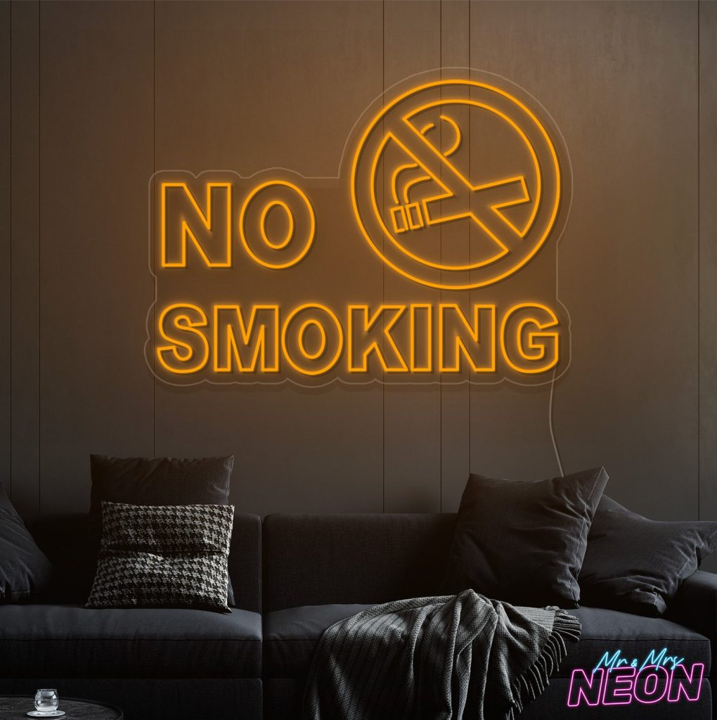 No Smoking Neon Sign - Superior Custom LED Neon Light Signs | Mr & Mrs Neon