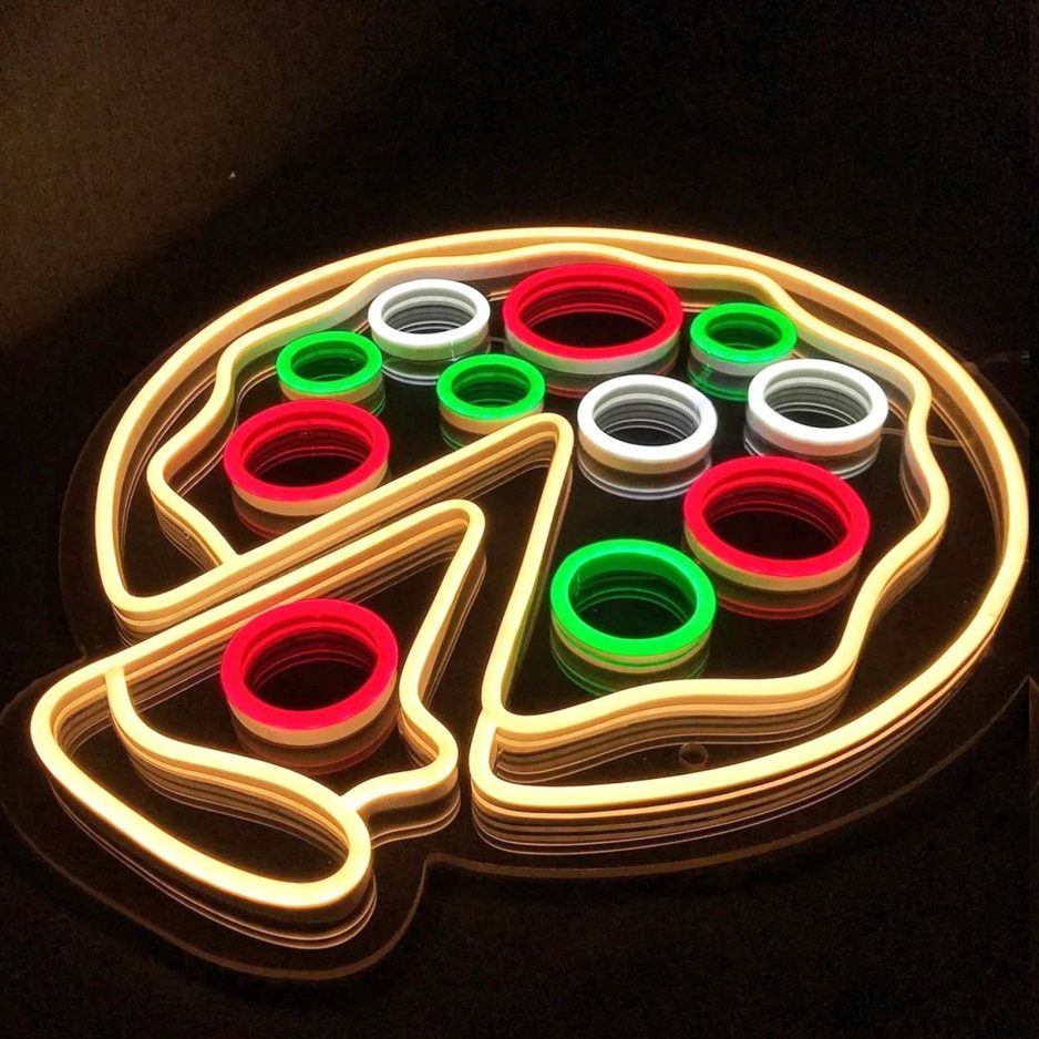 Pizza Neon Sign Art - Superior Custom LED Neon Light Signs | Mr & Mrs Neon