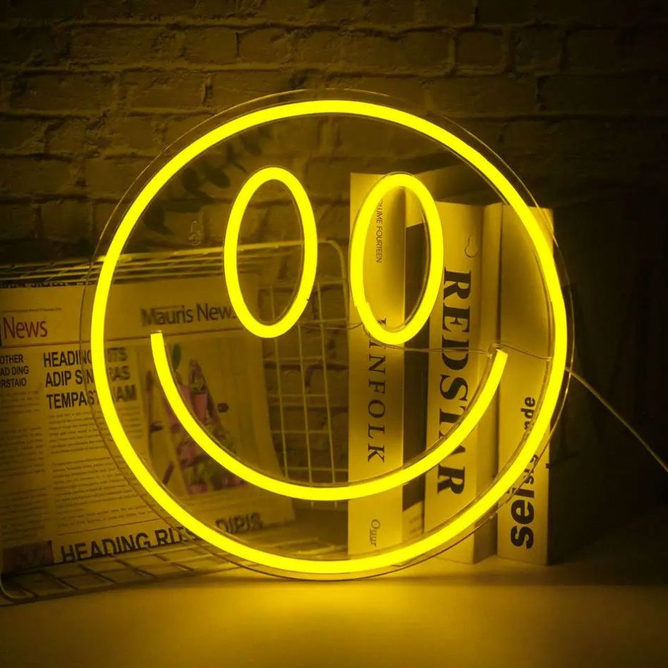 Smiley Face Neon Sign - Superior Custom LED Neon Light Signs | Mr & Mrs ...