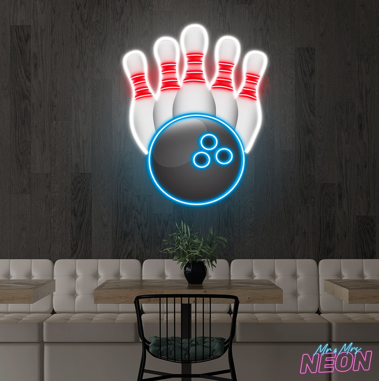Bowling Pins Neon Light Artwork - Superior Custom LED Neon Light Signs ...