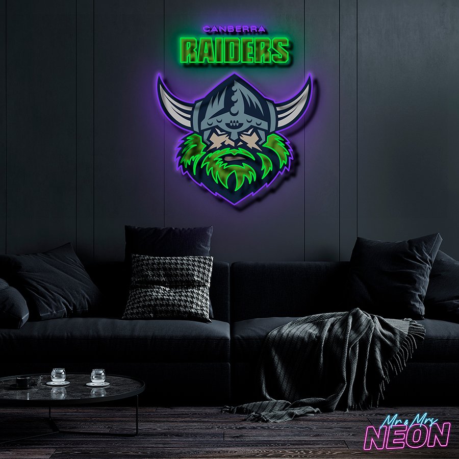 Canberra Raiders Neon Sign - Superior Custom LED Neon Light Signs | Mr ...