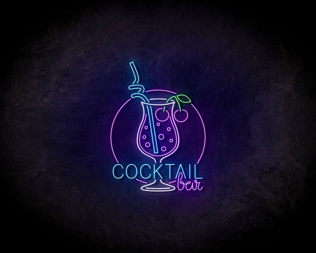 Cocktail Bar Neon Sign - Superior Custom LED Neon Light Signs | Mr ...