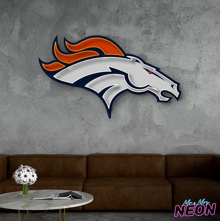 Denver Broncos Neon Light Artwork - Superior Custom LED Neon Light ...