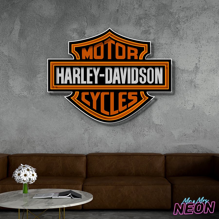 Harley Davidson Neon Light Artwork - Superior Custom LED Neon Light ...
