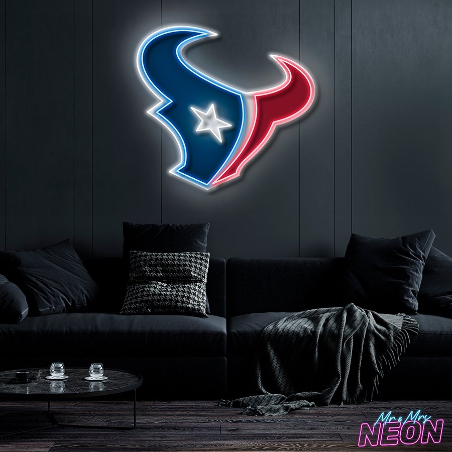 Houston Texans Neon Light Artwork - Superior Custom LED Neon Light ...