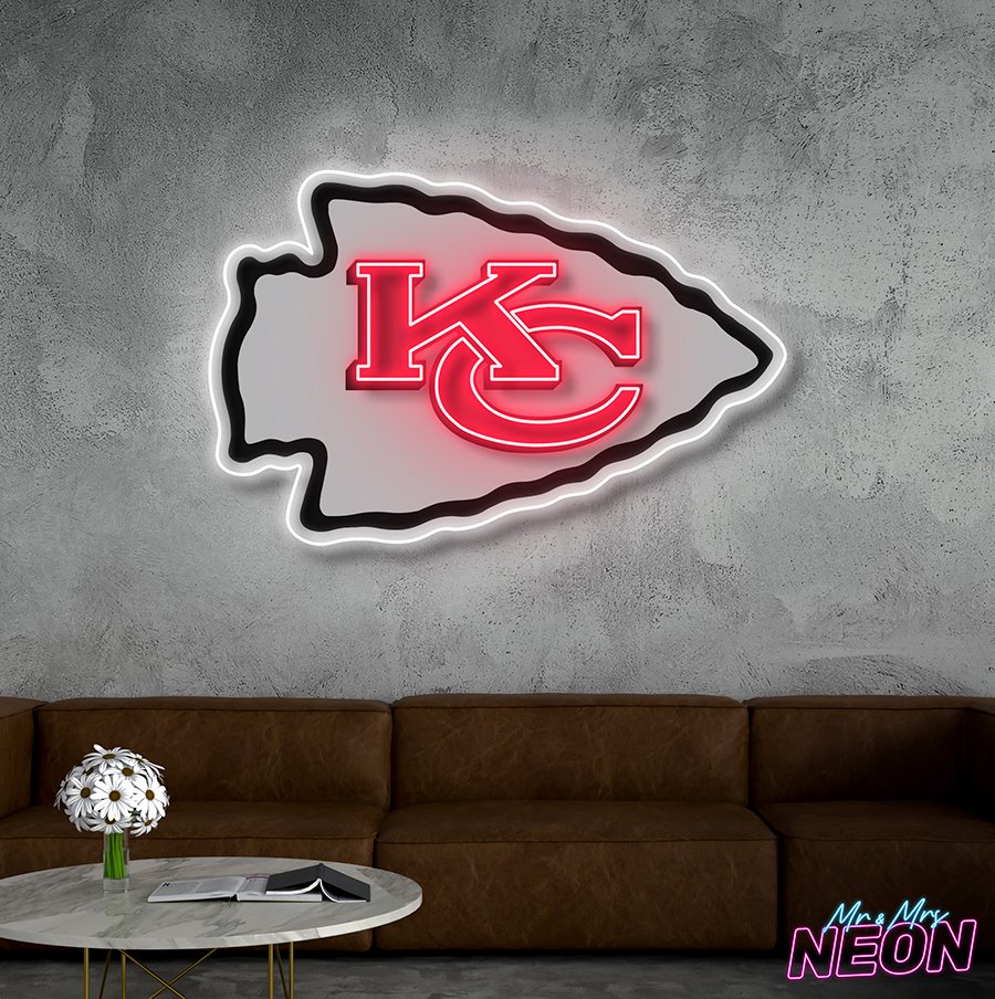 Kansas City Chiefs Neon Light Artwork - Superior Custom LED Neon Light ...