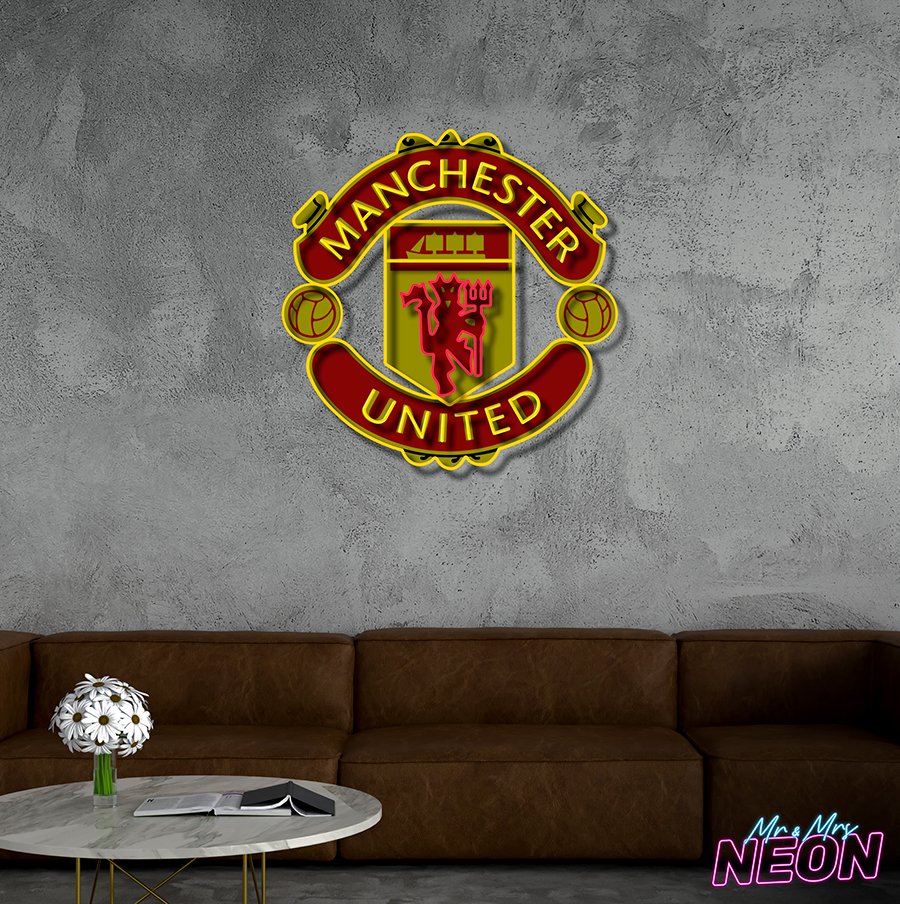 Manchester United Neon Sign - Superior Custom LED Neon Light Signs | Mr ...