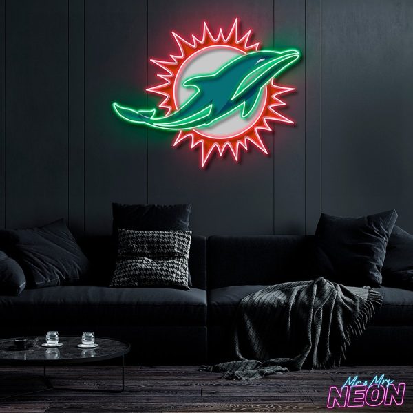 Miami Dolphins Neon Light Artwork - Superior Custom LED Neon Light ...