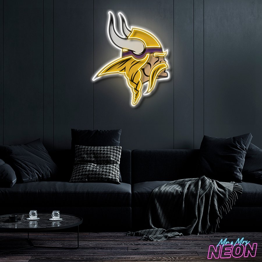 Minnesota Vikings Neon Light Artwork - Superior Custom LED Neon Light ...
