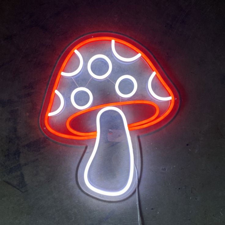 Mushroom Neon Art Sign - Superior Custom LED Neon Light Signs | Mr ...