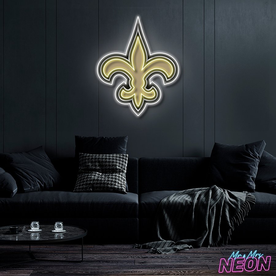 New Orleans Saints Neon Light Artwork - Superior Custom LED Neon Light ...