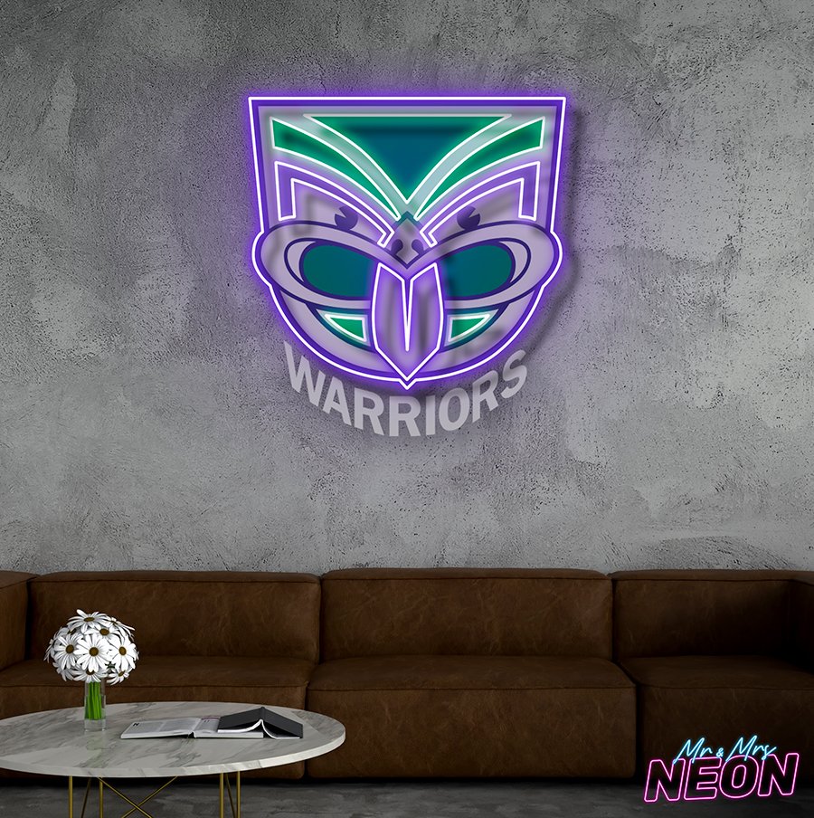 New Zealand Warriors Neon Light Artwork - Superior Custom LED Neon ...