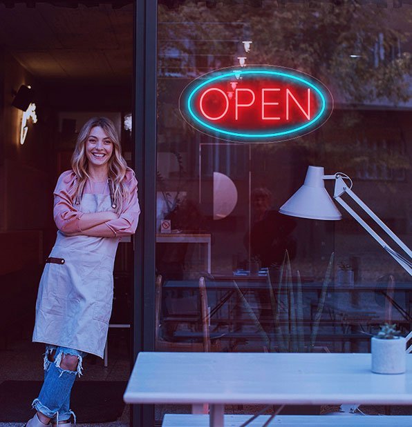 Open Neon Sign - Superior Custom LED Neon Light Signs | Mr & Mrs Neon