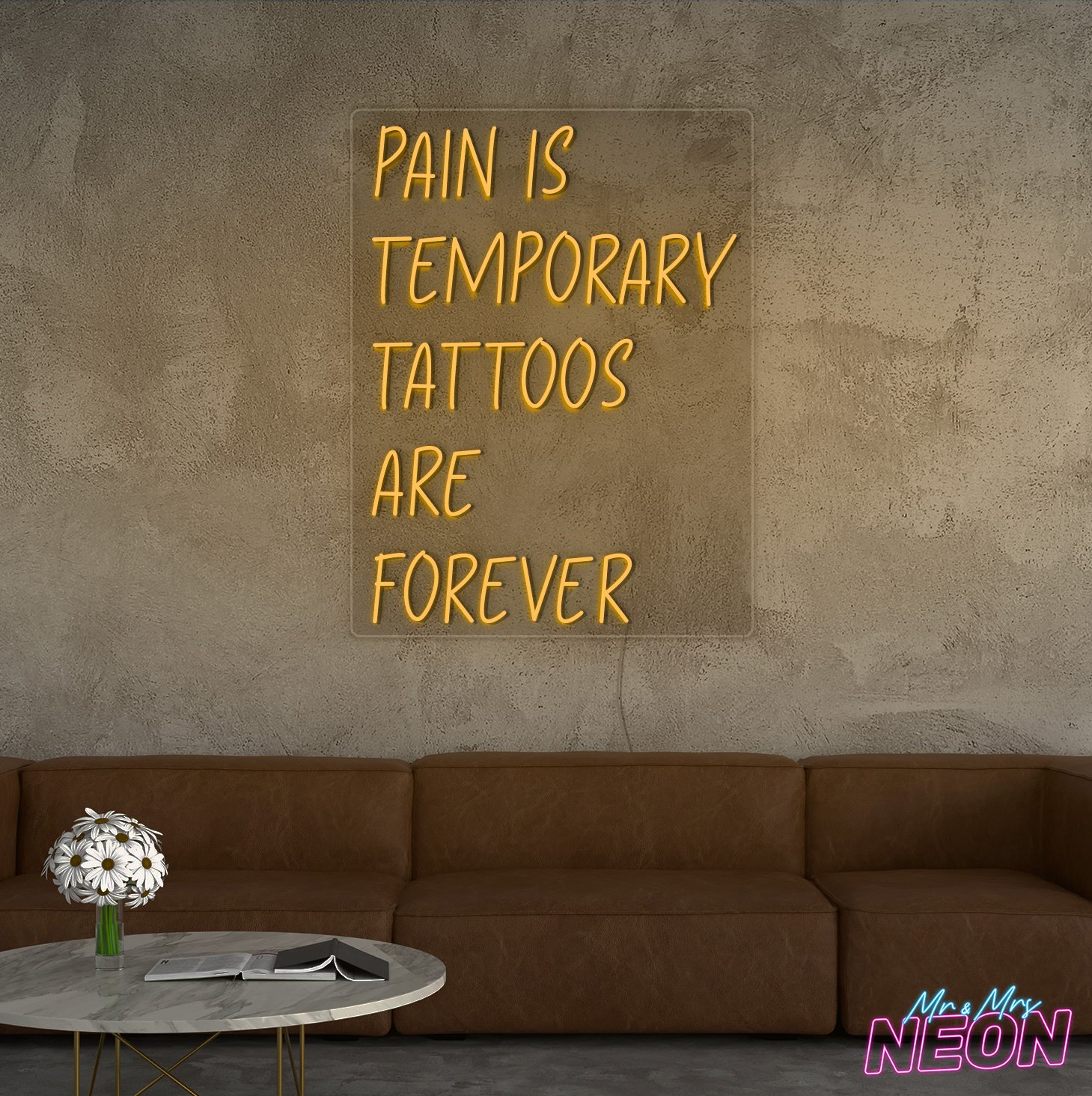 Pain Is Temporary Tattoos Are Forever Neon Sign - Superior Custom LED ...