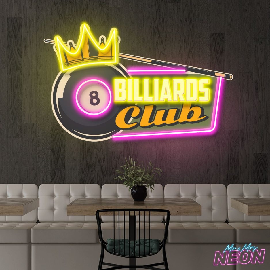 Pool Billiards Rec Room Decor Artwork Led Neon Sign Light - Superior ...