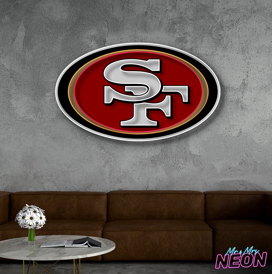 San Francisco 49ers Neon Light Artwork - Superior Custom LED Neon Light ...