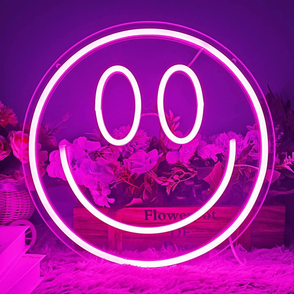 Smiley Face Neon Sign - Superior Custom LED Neon Light Signs | Mr & Mrs ...
