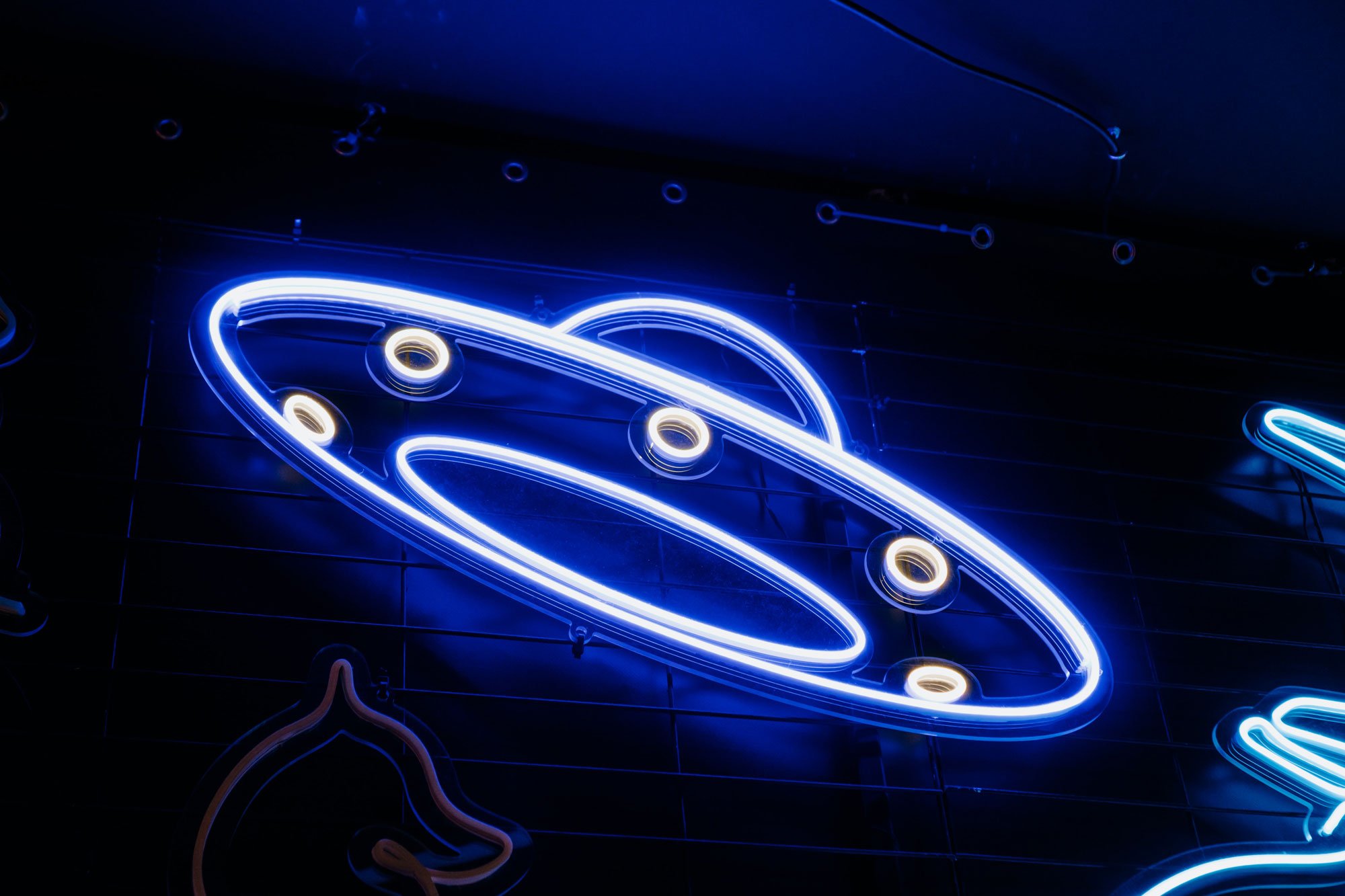 Spaceship Neon Sign - Superior Custom LED Neon Light Signs | Mr & Mrs Neon