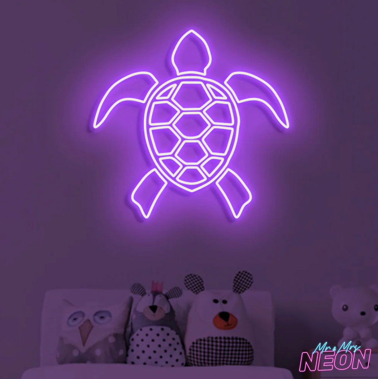 Turtle Neon Sign - Superior Custom LED Neon Light Signs | Mr & Mrs Neon