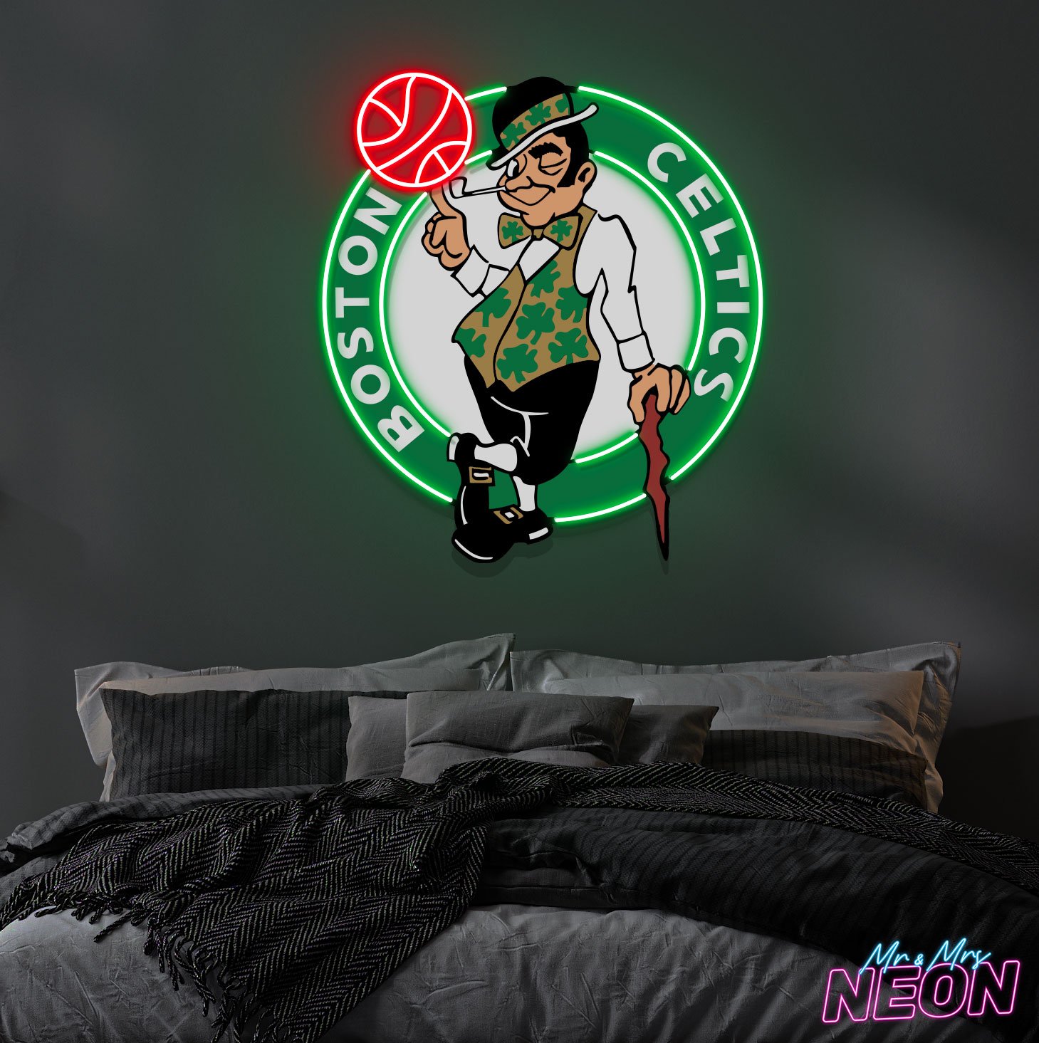 Boston Celtics Neon Sign - Superior Custom LED Neon Light Signs | Mr ...