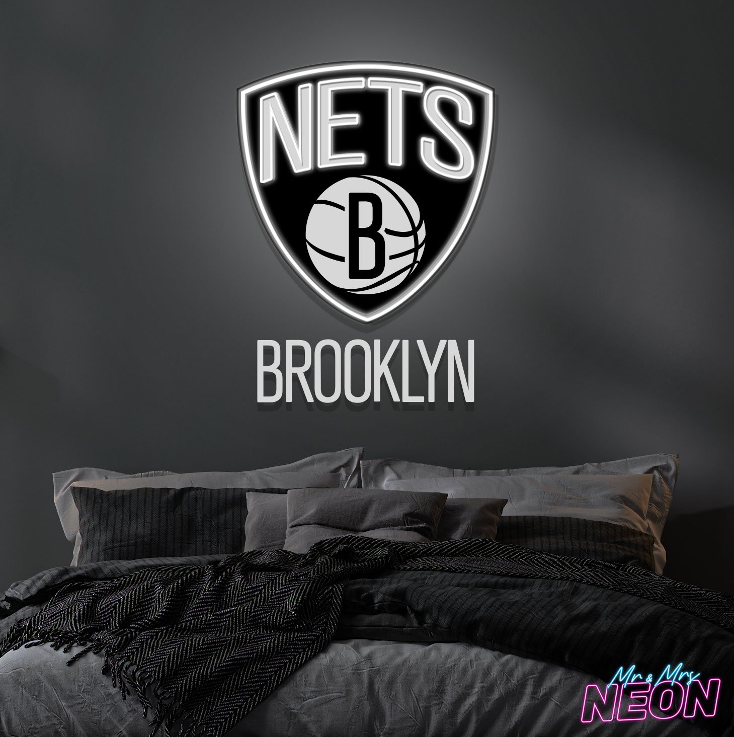 Brooklyn Nets Neon Sign - Superior Custom LED Neon Light Signs | Mr ...