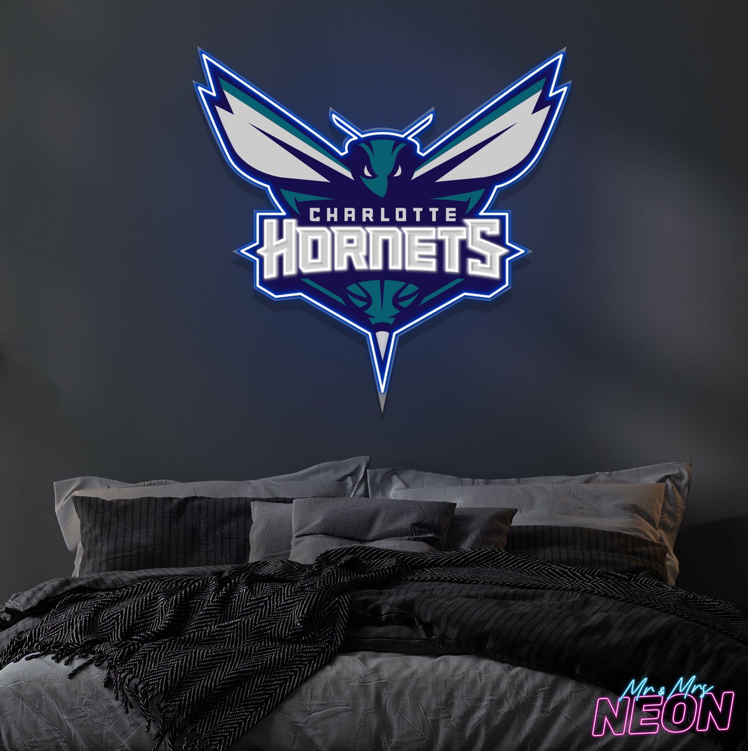 Charlotte Hornets Neon Sign - Superior Custom LED Neon Light Signs | Mr ...