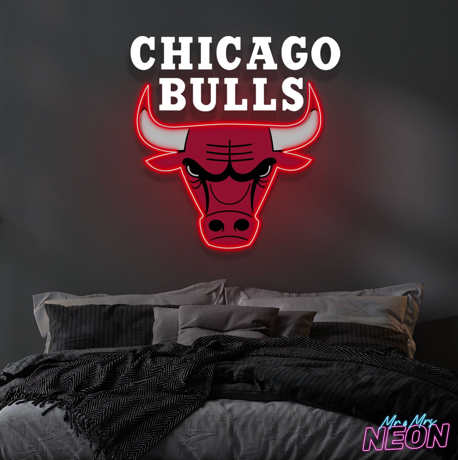 Chicago Bulls Neon Sign - Superior Custom LED Neon Light Signs | Mr ...