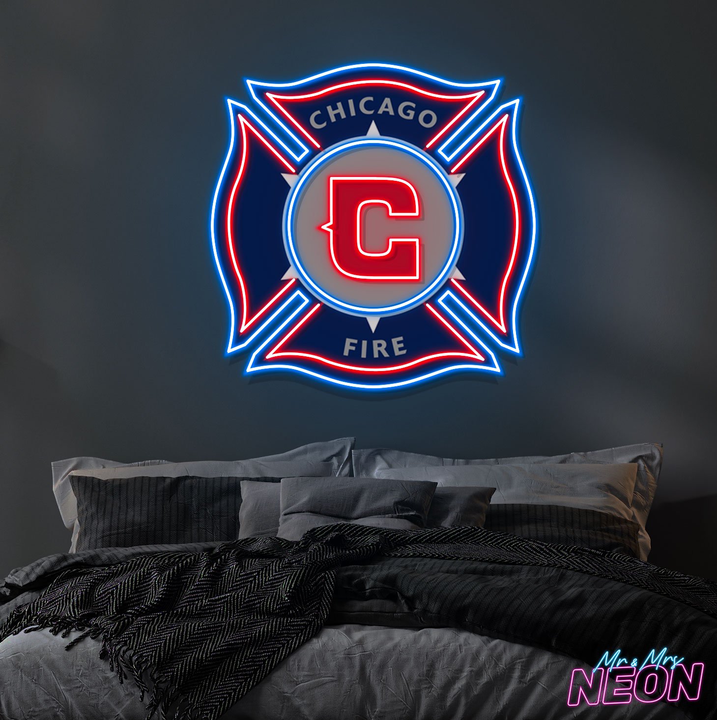 Chicago Fire Neon Sign - Superior Custom LED Neon Light Signs | Mr ...