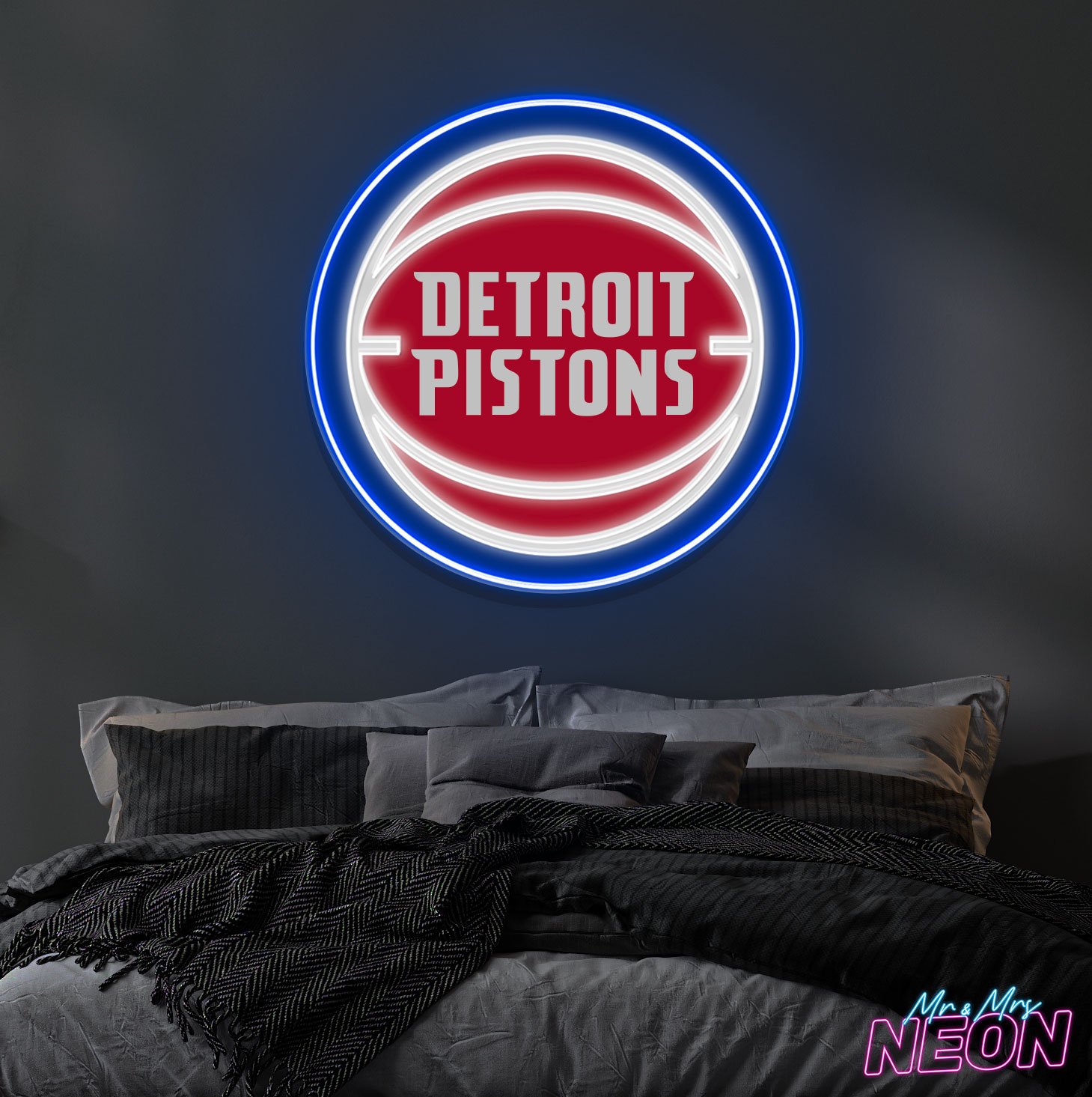 Detroit Pistons Neon Sign - Superior Custom LED Neon Light Signs | Mr ...