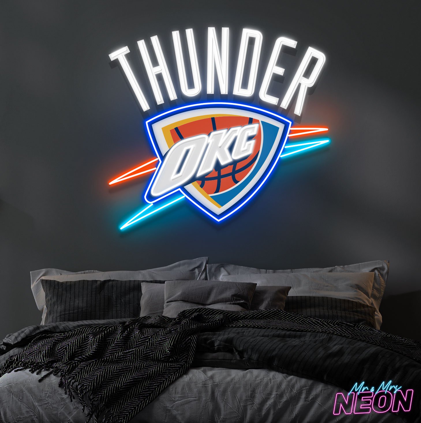 Oklahoma Thunder Neon Sign - Superior Custom LED Neon Light Signs | Mr ...